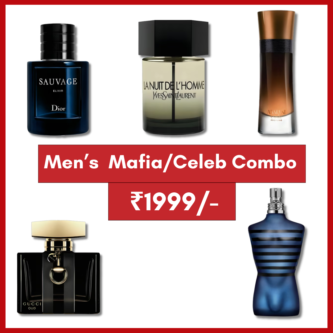 Men’s Mafia/Celeb Combo 30ml x 5perfumes – PerfumeSteal.in